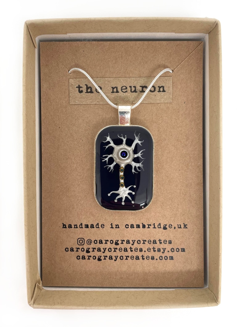 MINI Neuron Pendant Necklace Art Necklace Biology - Etsy