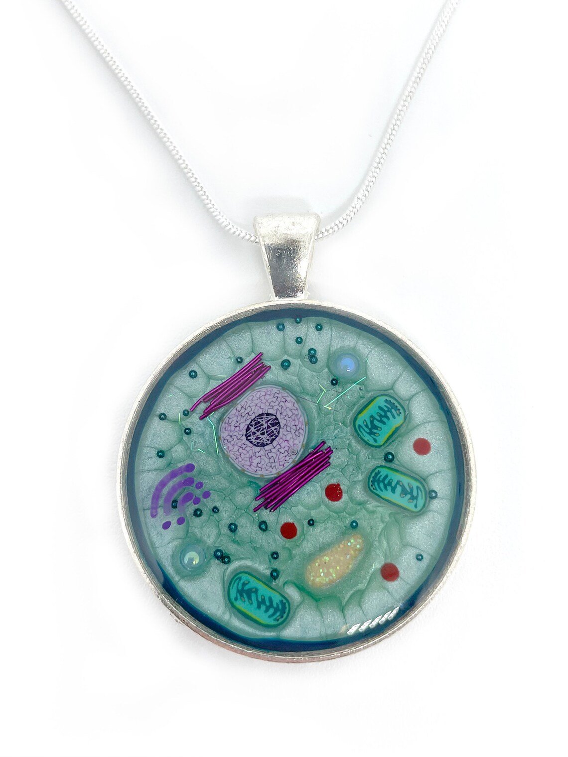 MINI Animal Cell Pendant Necklace - Art Necklace, Biology Jewellery ...