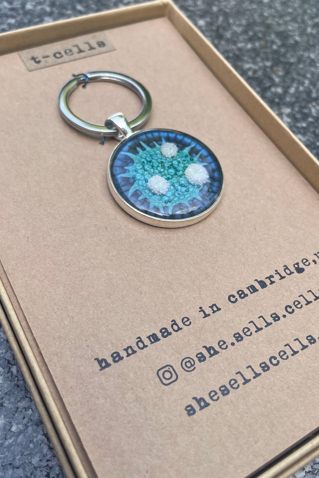 T Cells Keychain - T Lymphocyte, Thymocyte, Biology Jewellery, Science ...