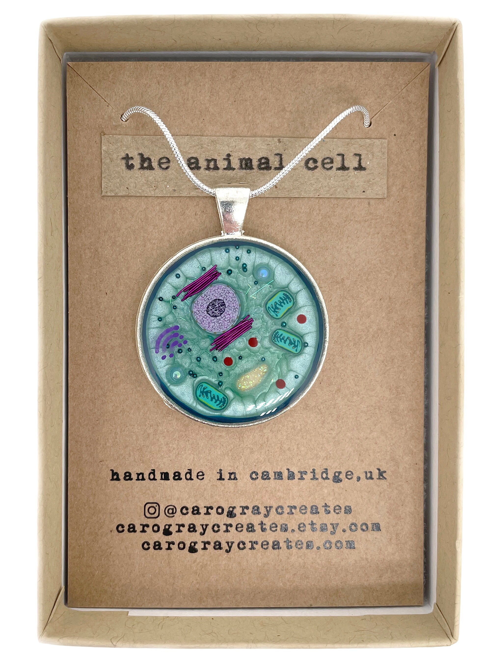 MINI Animal Cell Pendant Necklace Art Necklace Biology | Etsy