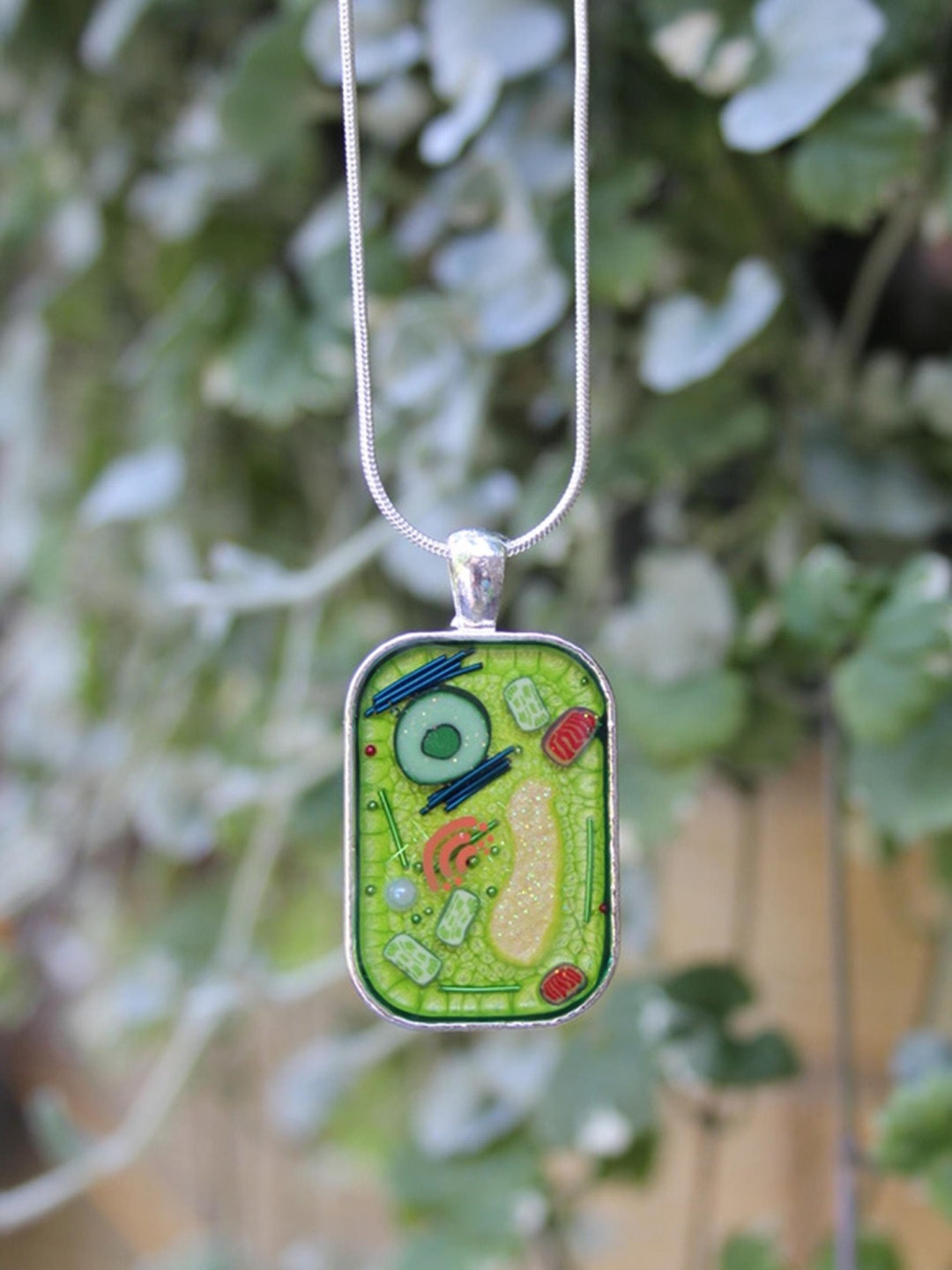 MINI Plant Cell Pendant Necklace - Art Necklace, Biology Jewellery ...
