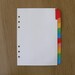 Filofax A5 Organiser Dividers With 10 Multicoloured Mylar Tabs - Etsy