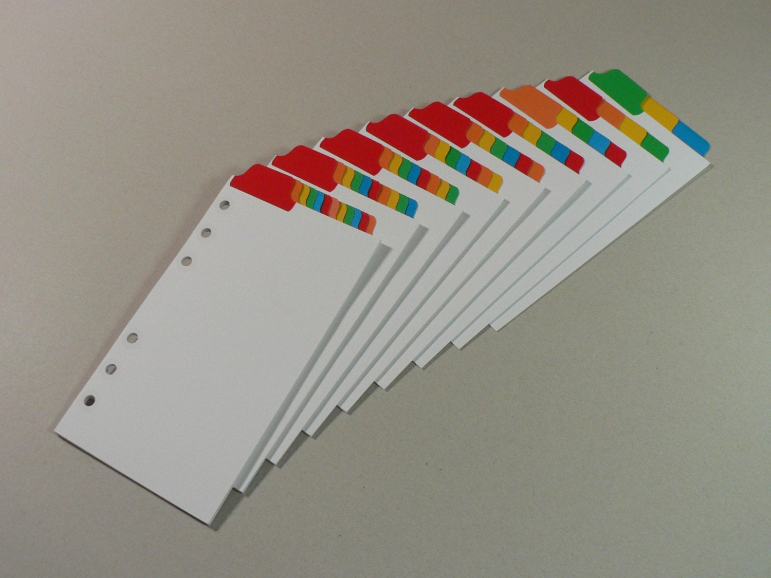 Filofax Personal / Compact Organiser Dividers With 4 Multicoloured Top ...