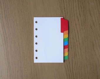 Filofax A5 Organiser Dividers With 10 Multicoloured Mylar Tabs - Etsy