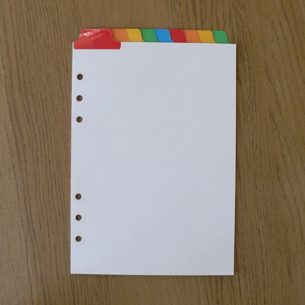 Top Tab Dividers - Etsy UK