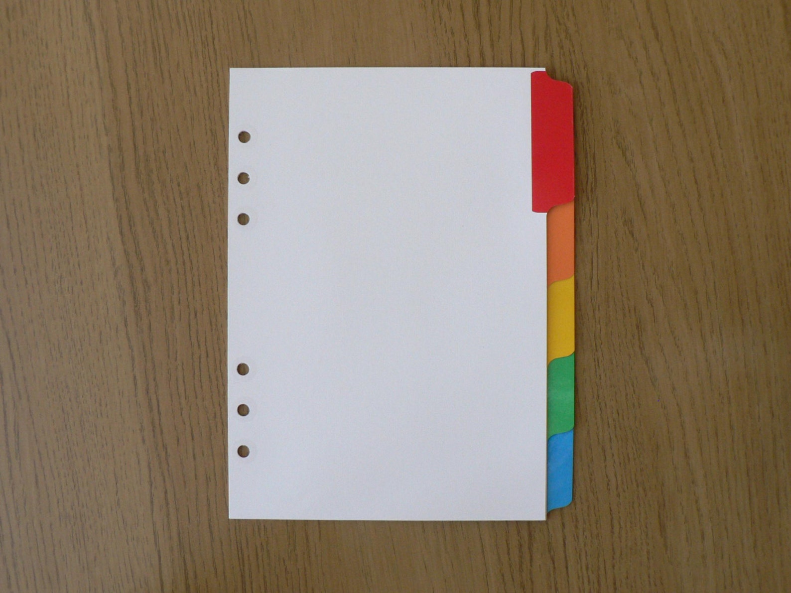 Filofax A5 Organiser Dividers With 5 Multicoloured Mylar Tabs - Etsy