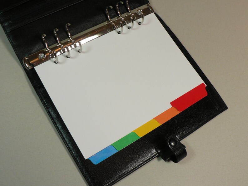 Filofax A5 Organiser Dividers With 5 Multicoloured Mylar Tabs - Etsy