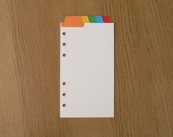 Filofax A5 Organiser Dividers With 10 Multicoloured Mylar Tabs - Etsy