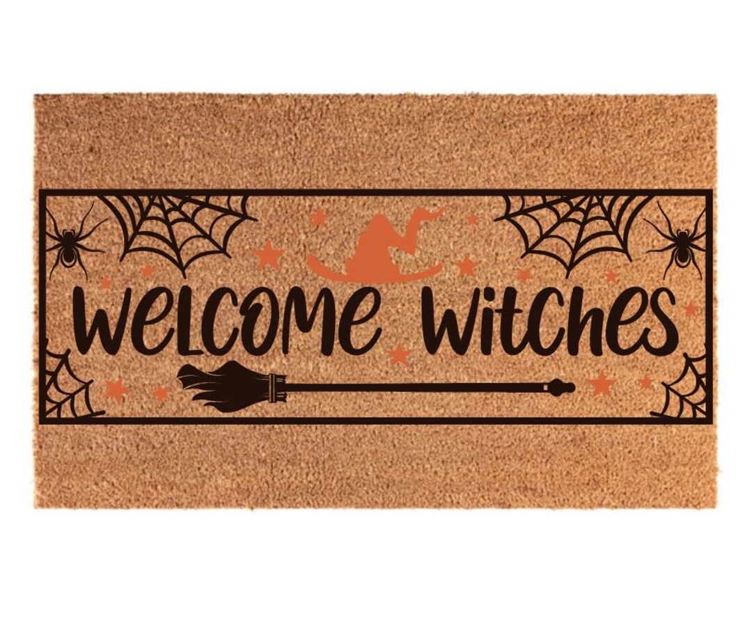 Welcome Witches Coir Doormat: Halloween Entryway Decor - Etsy