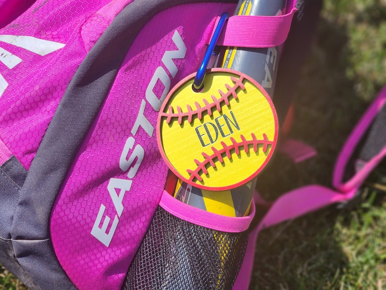 Custom Engraved Softball Bag Tag Back to School Softball Season ...