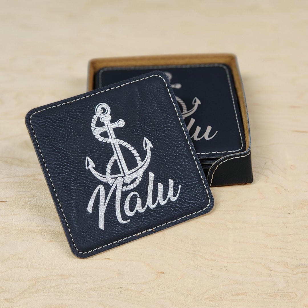 Custom Boat Name Anchor Coasters - Great Gift for Boat Houses, Yachts ...