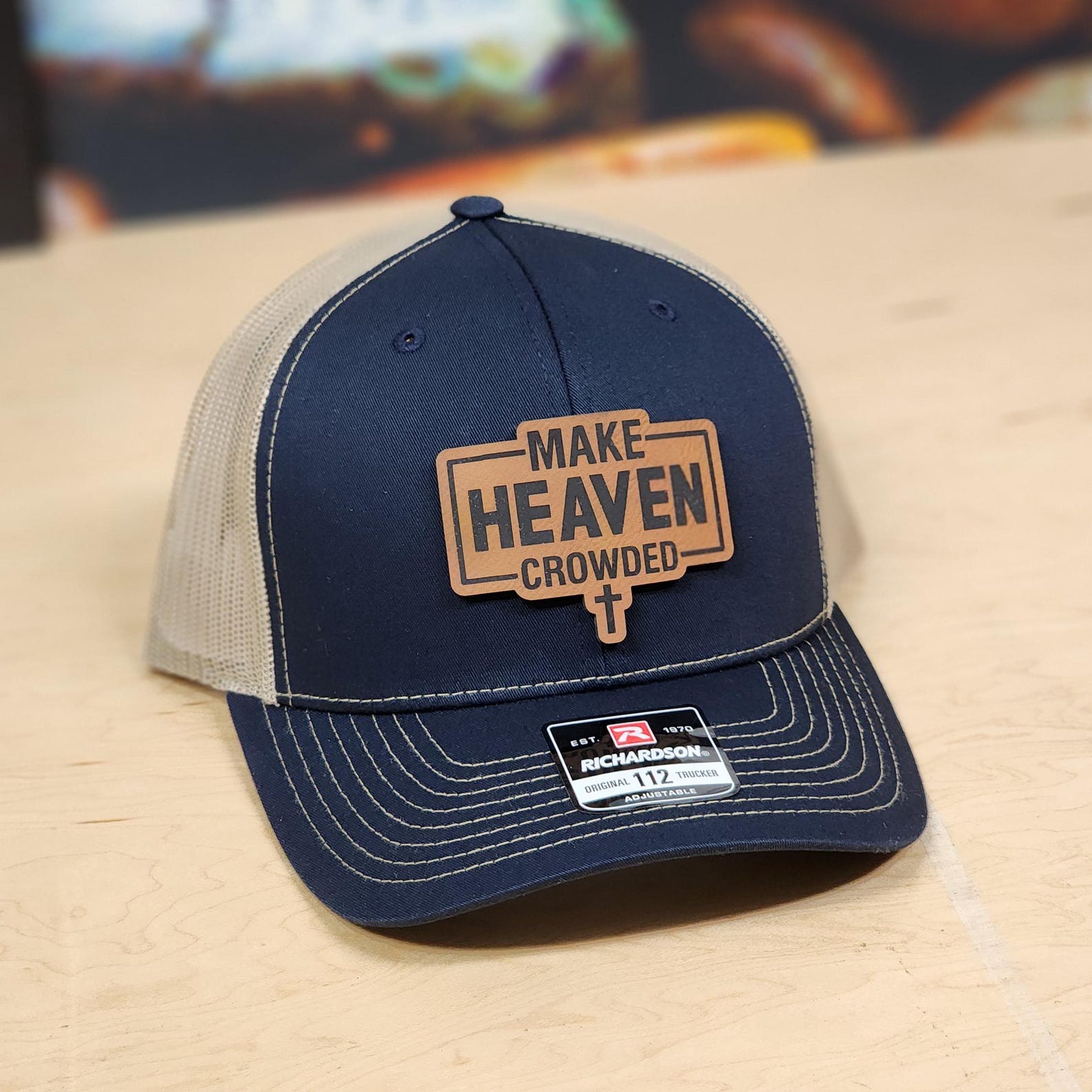 Make Heaven Crowded, Casual Mesh Hat, Baptism Present, Trendy Youth Cap ...