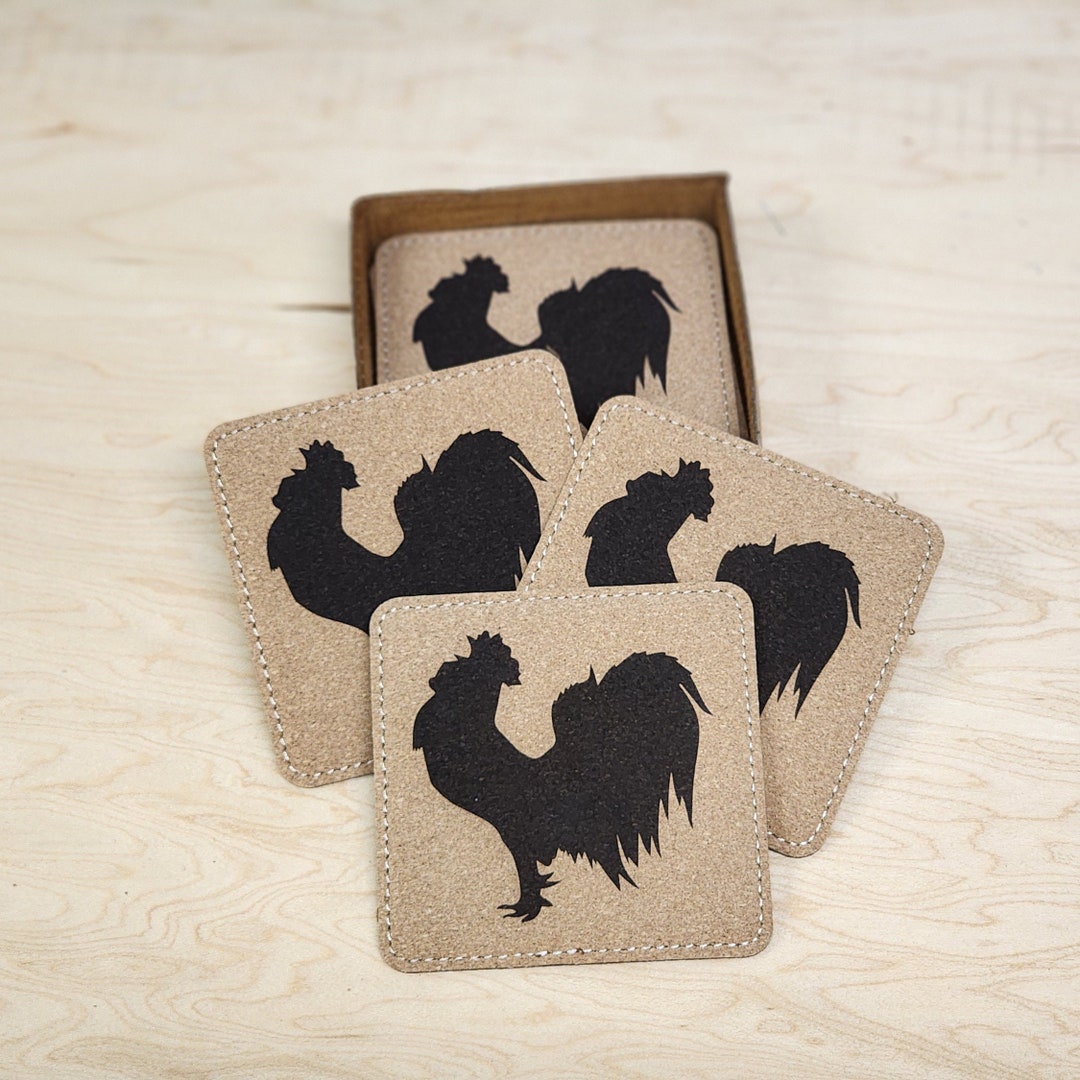 Rooster Coasters, Farmhouse Decor, Chicken Coaster, Farm Coaster ...