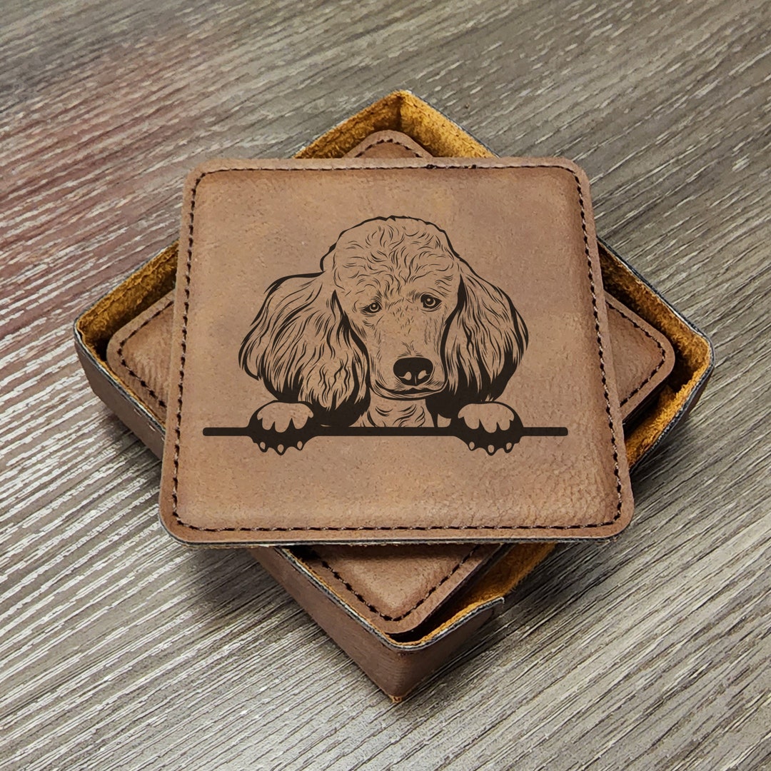Poodle Coaster Set, Goldendoodle Coasters, Dog Lover Gift, Family Room Coasters, Living Room ...