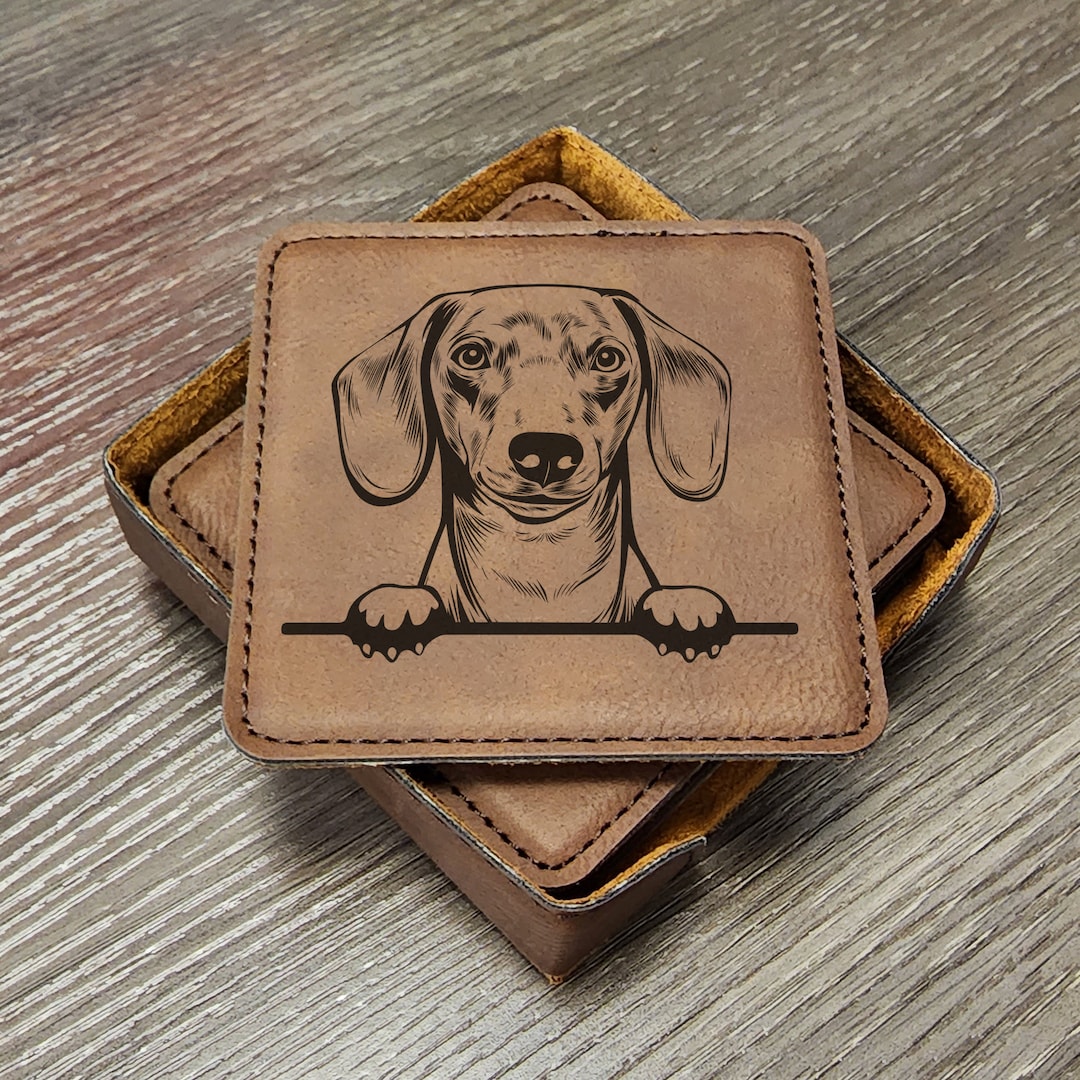 Dachshund Coaster Set, Dauschund Coasters, Dog Lover Gift, Family Room ...