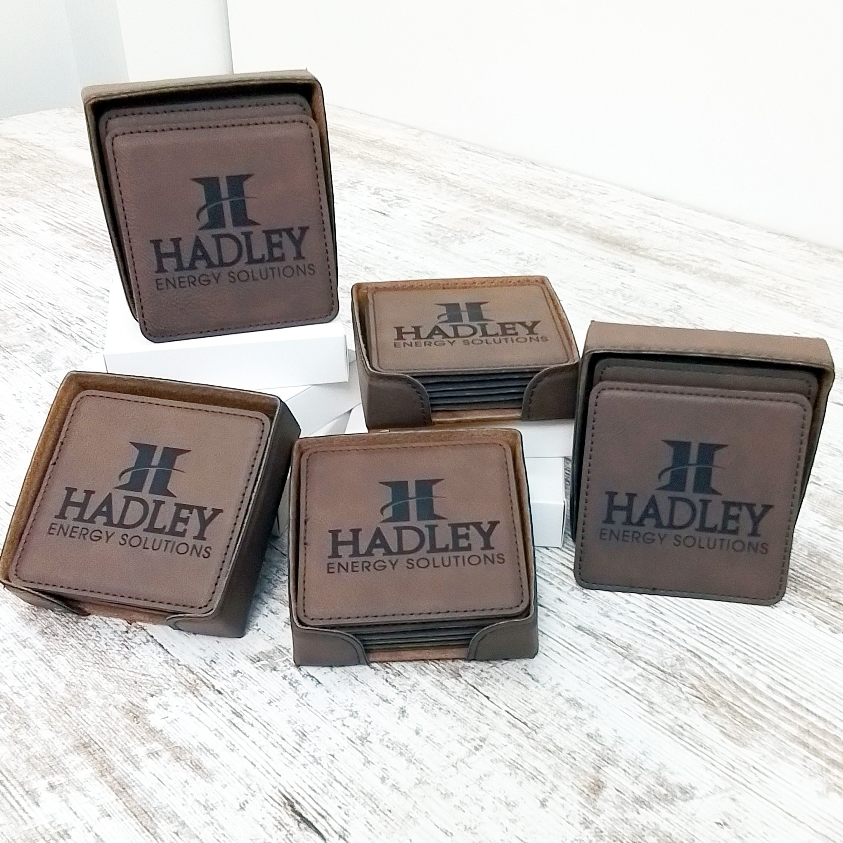 Construction Coaster Logo Set 6 W/ Holder, Bulk Discount, End of Year ...