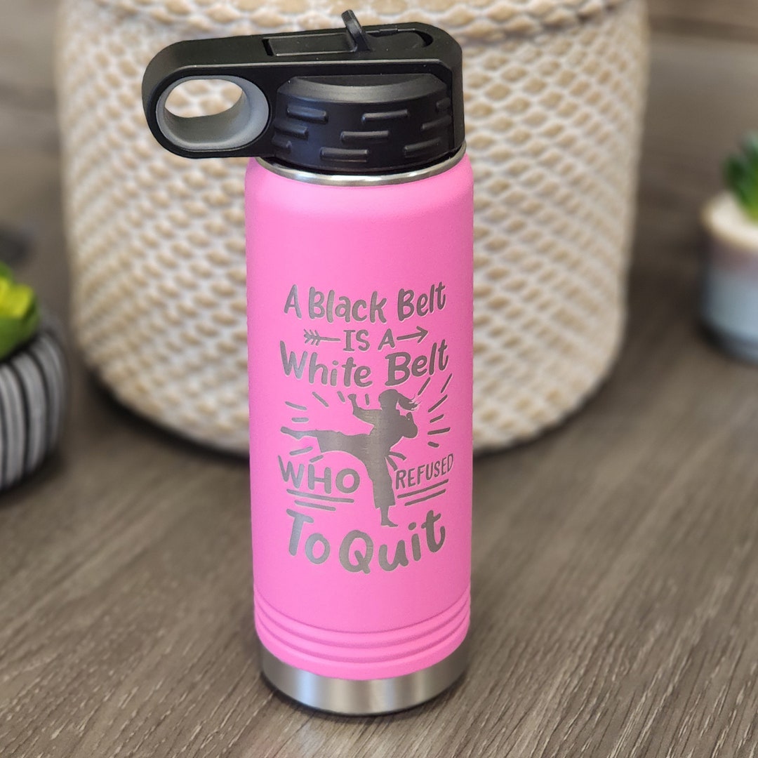 Personalized Girl's Karate Water Bottle Tumbler 20oz, Martial Arts Gift ...