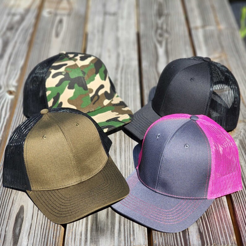 Custom Go-kart Trucker Hat Leather Patch, Design Your Own, Mom and Dad ...