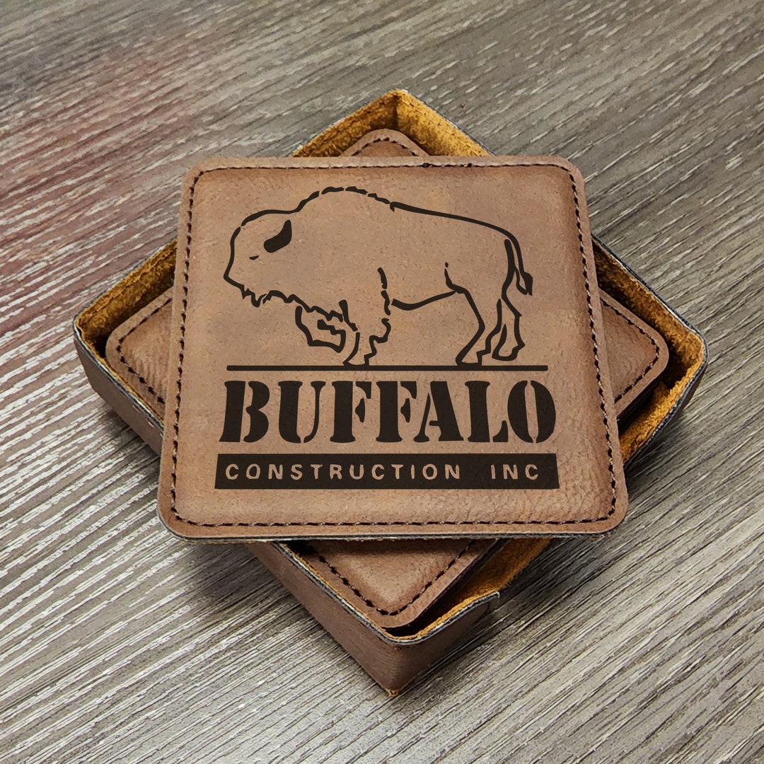 Construction Coaster Logo Set 6 W/ Holder, Bulk Discount, End of Year ...