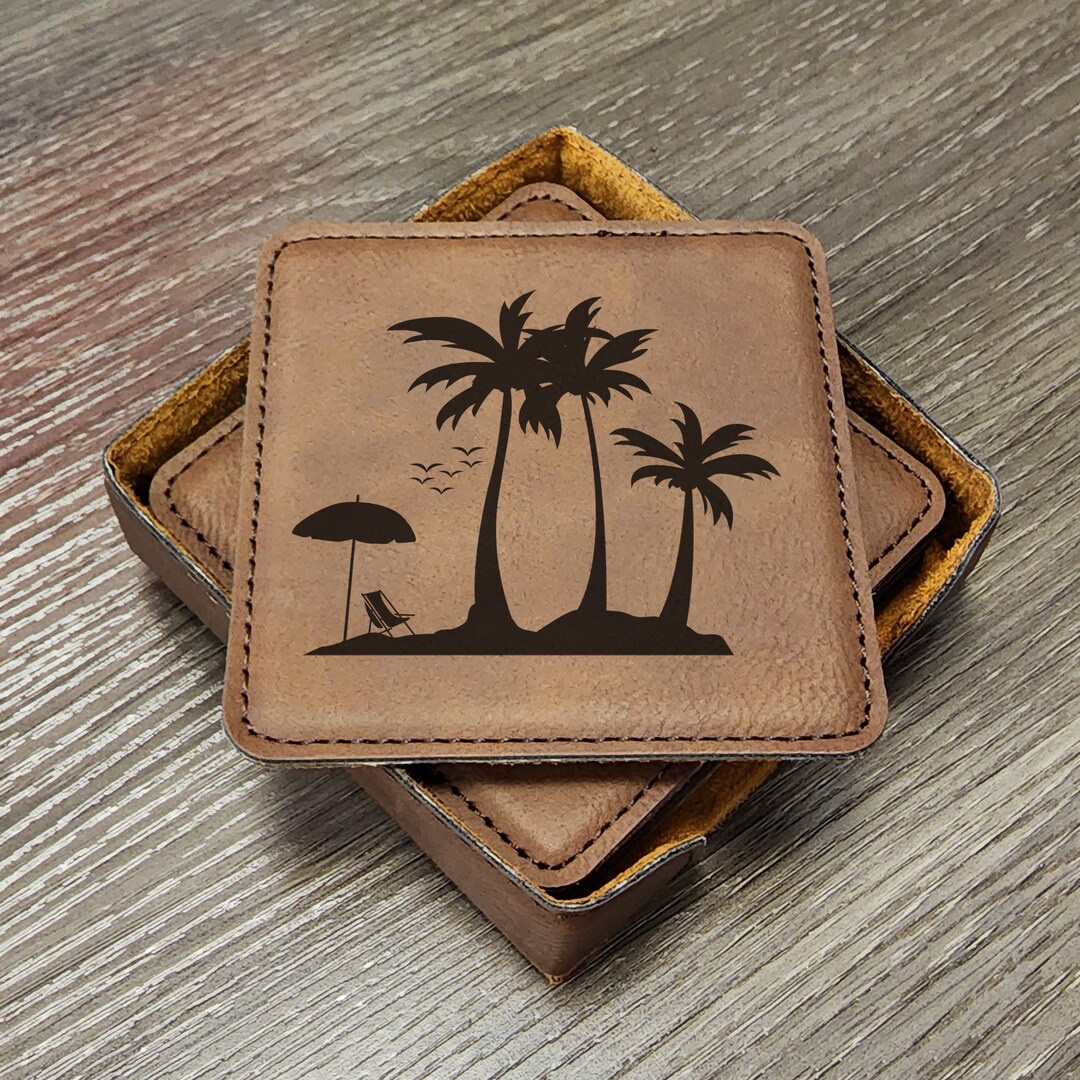 Palm Tree Decor, Beach Coasters, Palm Tree Coasters, Beach Decor ...