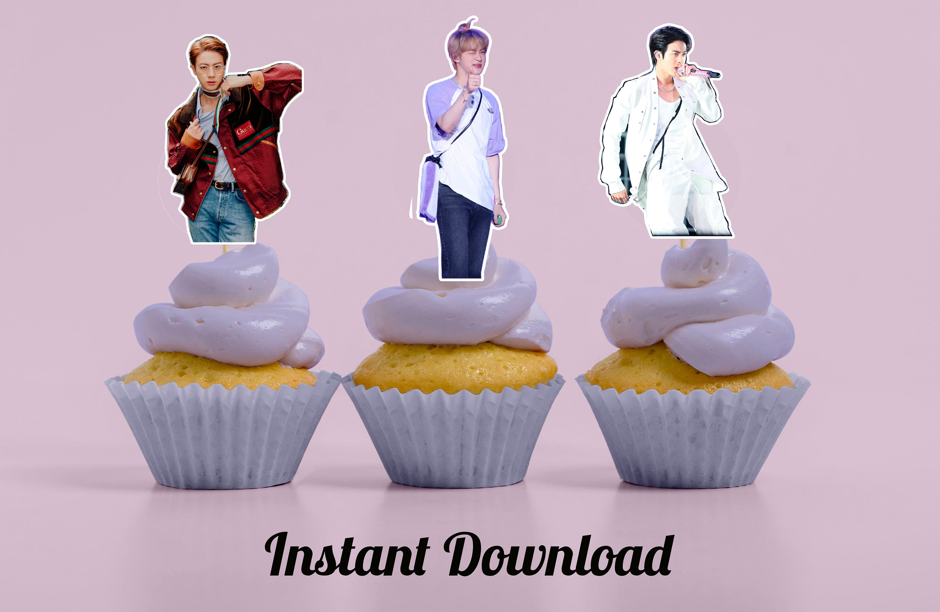 BTS Jin Cake Topper and Cake Toppers Set PDF Instant Download Printable ...