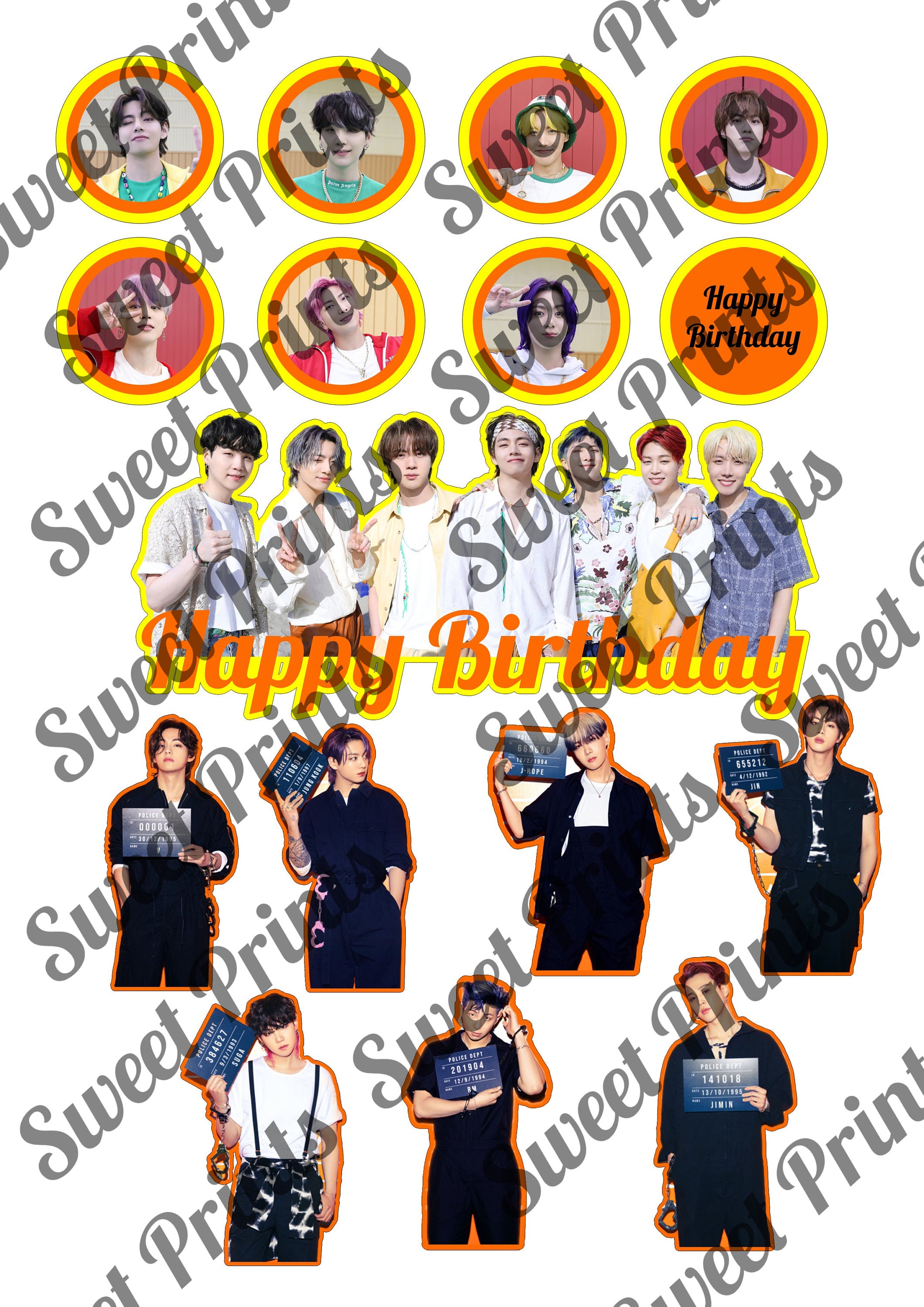 BTS Butter Cake Topper and Cake Toppers Set PDF Instant Download ...