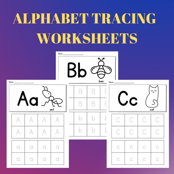 Alphabet Letter Tracing for Kids Printable PDF - Etsy