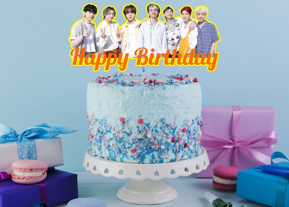 BTS Butter Cake Topper and Cake Toppers Set PDF Instant | Etsy