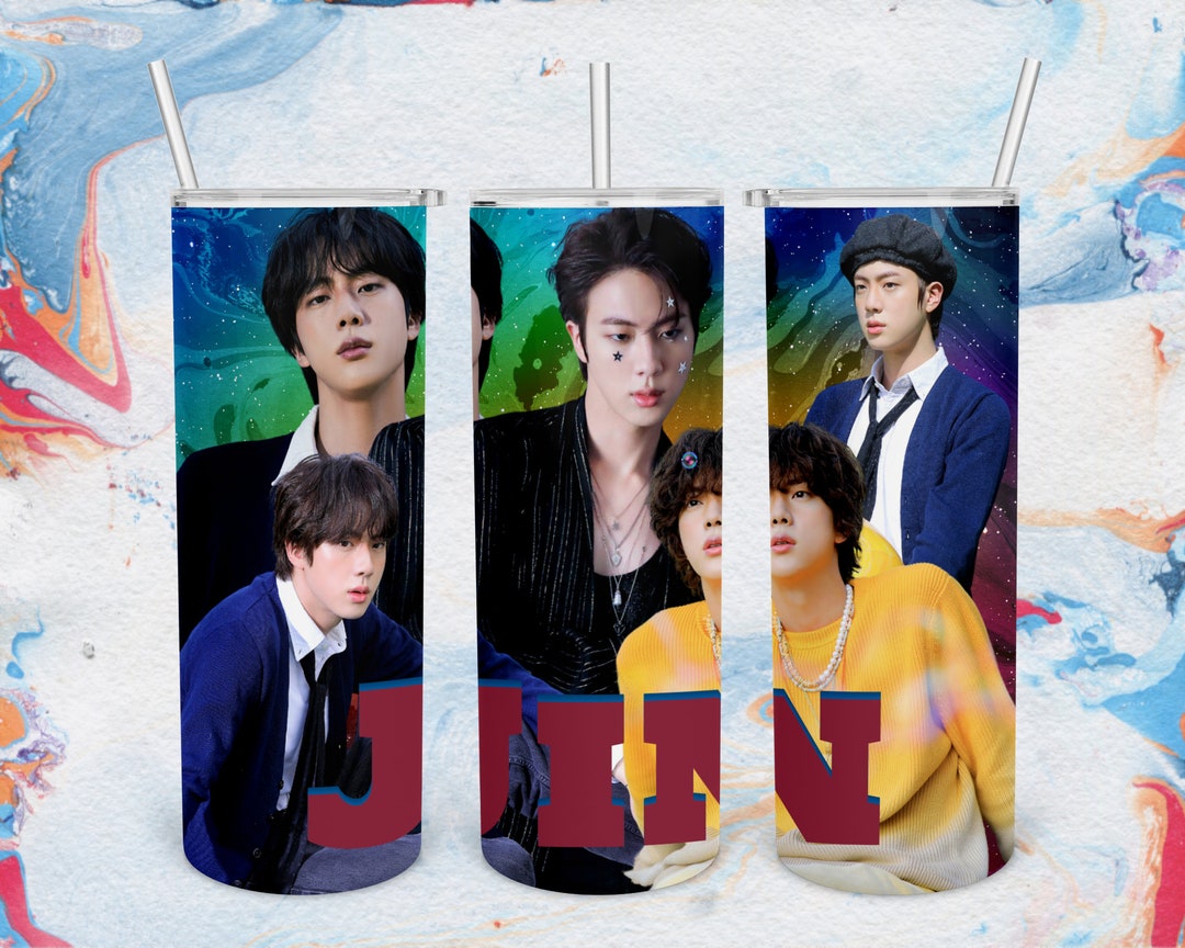 BTS Jin 20 Oz Skinny Tumbler Wrap for Sublimation - Etsy