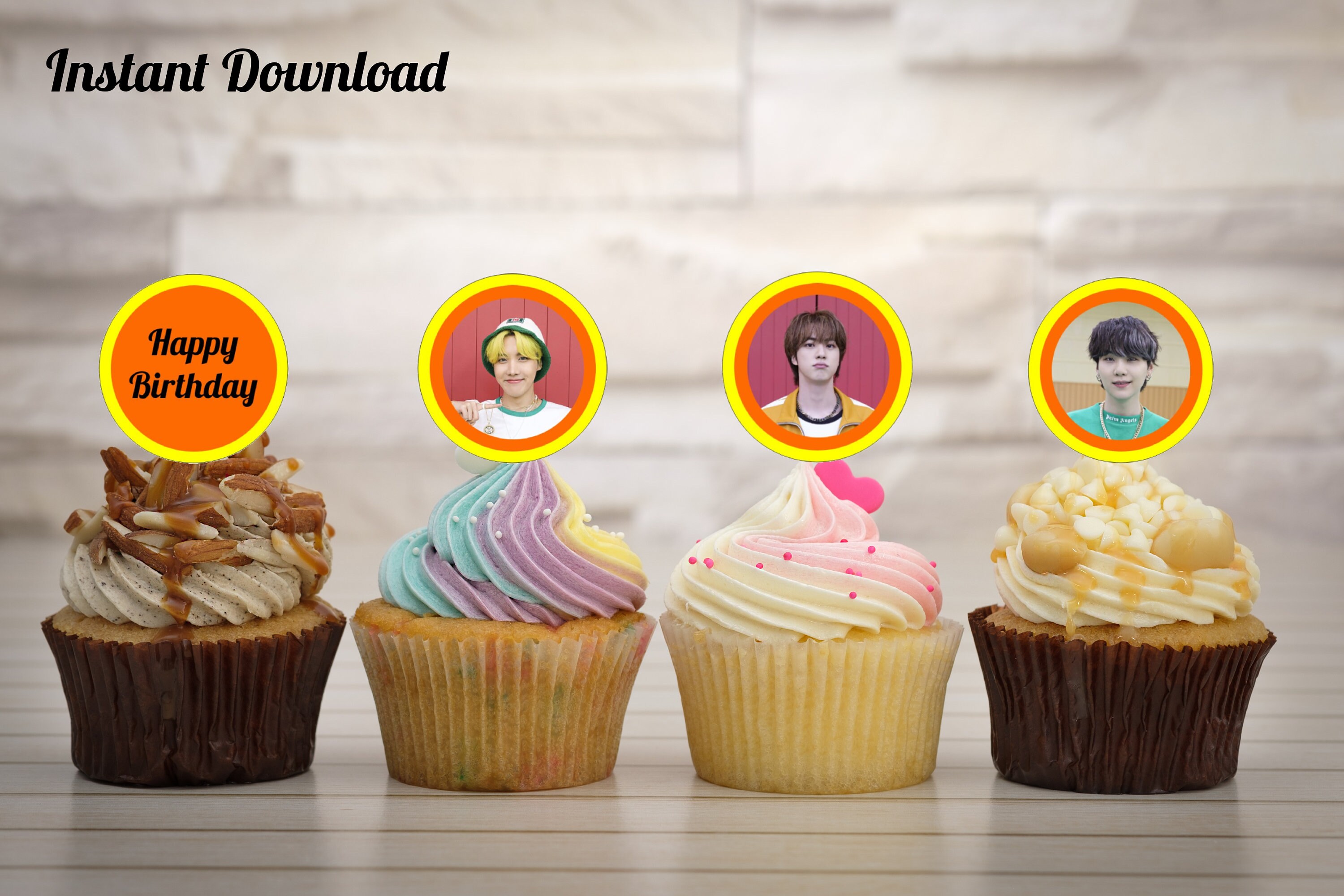 BTS Butter Cake Topper and Cake Toppers Set PDF Instant Download ...