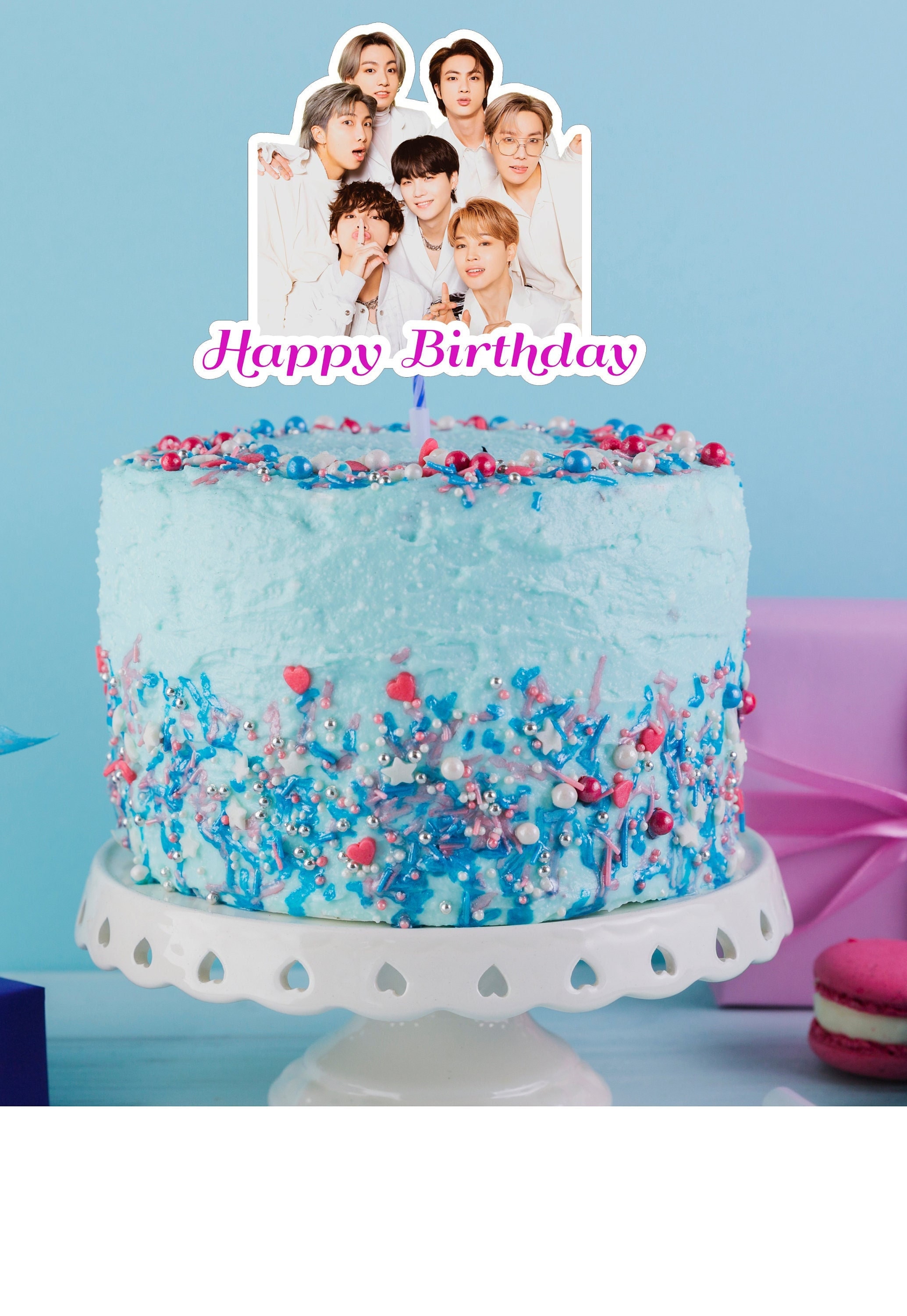 BTS Party Cake Topper PDF Instant Download Printable Birthday Party ...