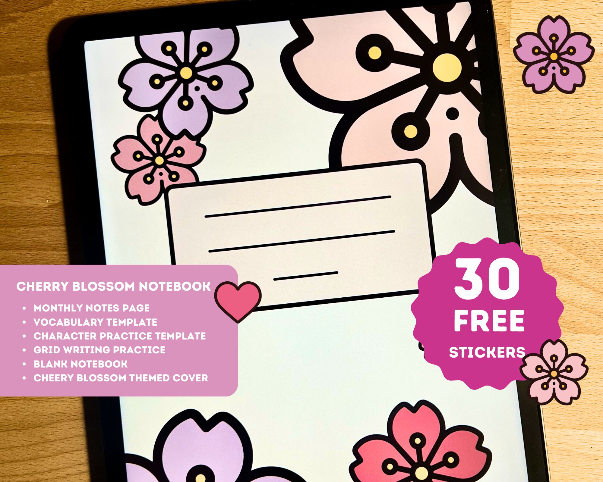 Cherry Blossom Goodnotes Language Learning Notebook | Helpful Study ...