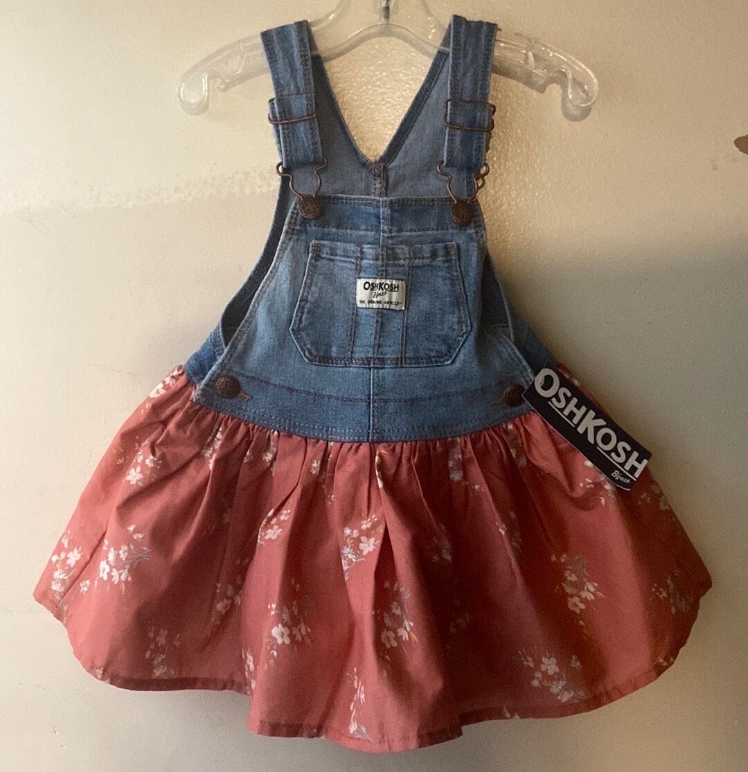 Oshkosh Jumper,deads,new With Tags,overall Jean Bib Dress,toddler ...