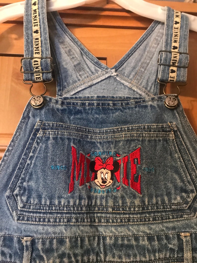 Minnie Mouse Kids Disney Vintage Overalls Size 10/12 - Etsy