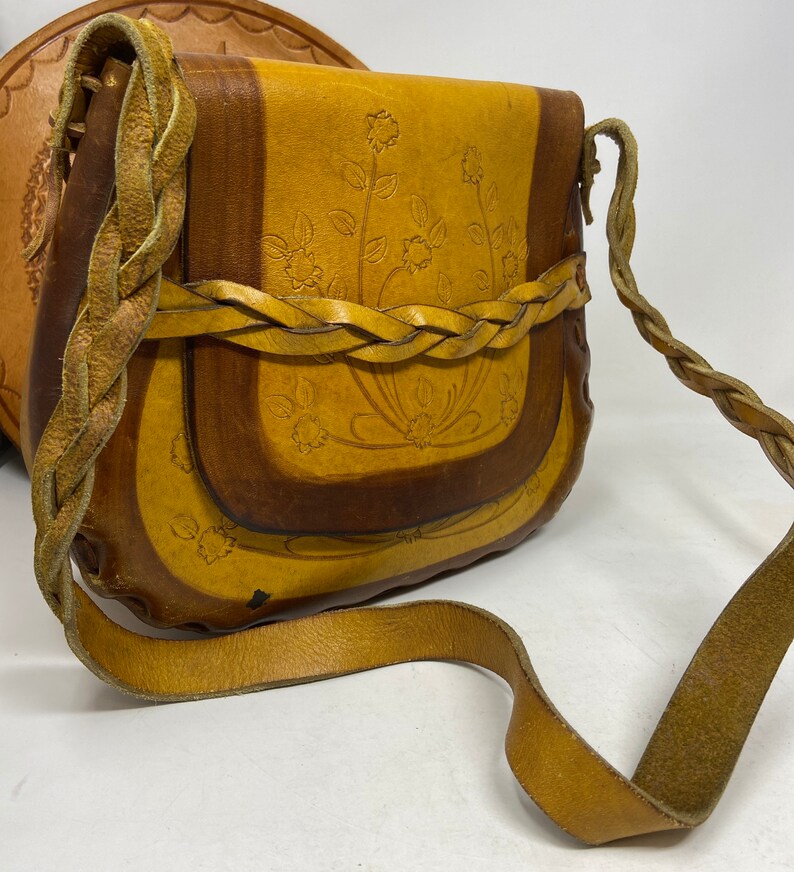 Vintage Tooled Leather Saddlebag Leather Saddle Bag Purse - Etsy