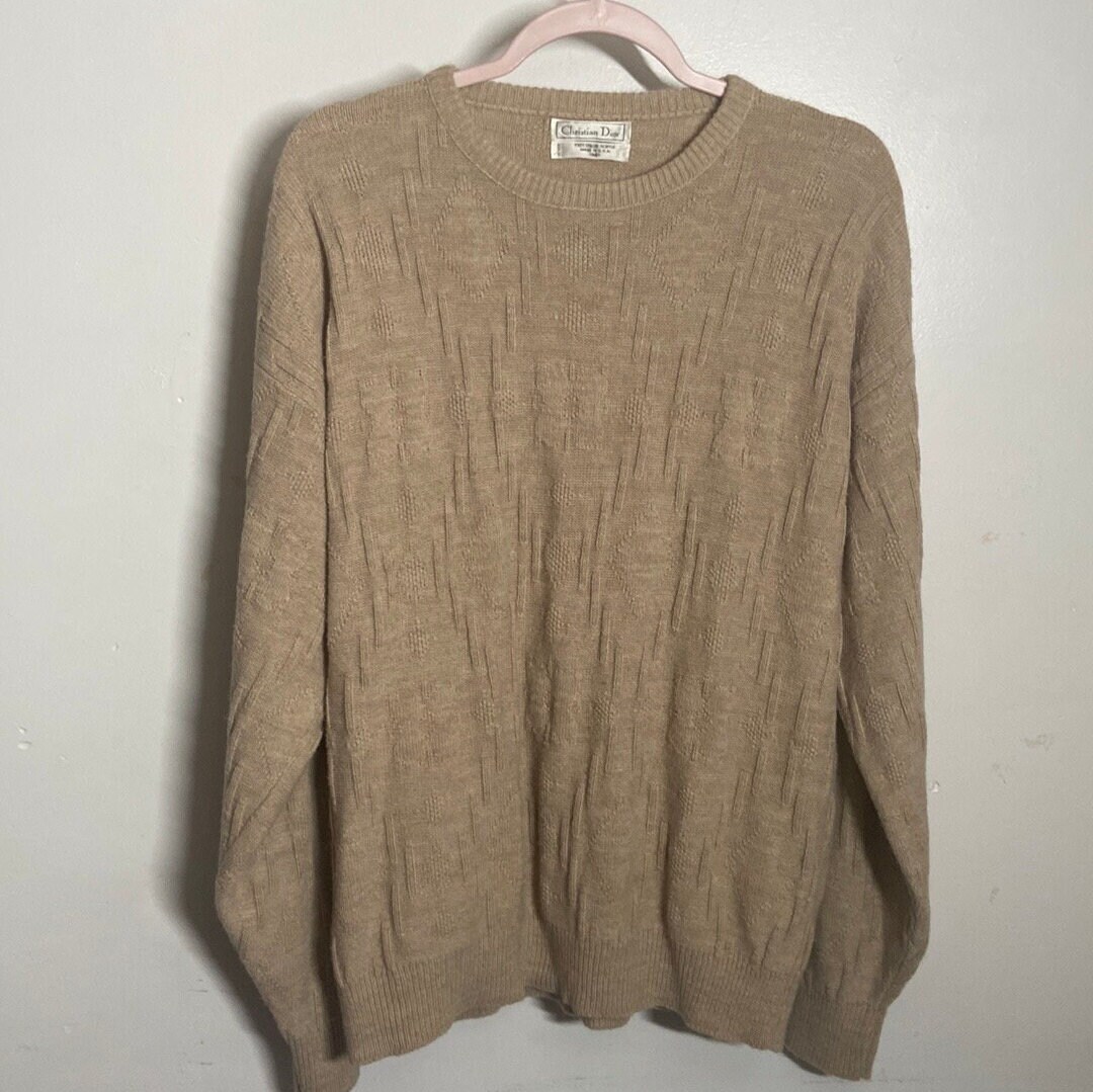 Christian Dior Vintage USA Men's Orlon Acrylic Sweater Sz Medium ...