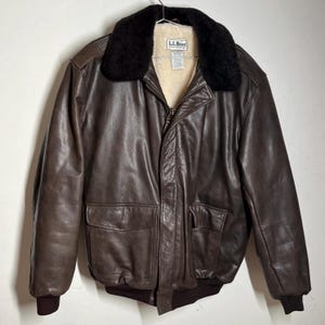 Vintage 1950s LL Bean Leather Jacket / Fall Outerwear Vintage 1950s LL Bean Leather Jacket / Fall Outerwear