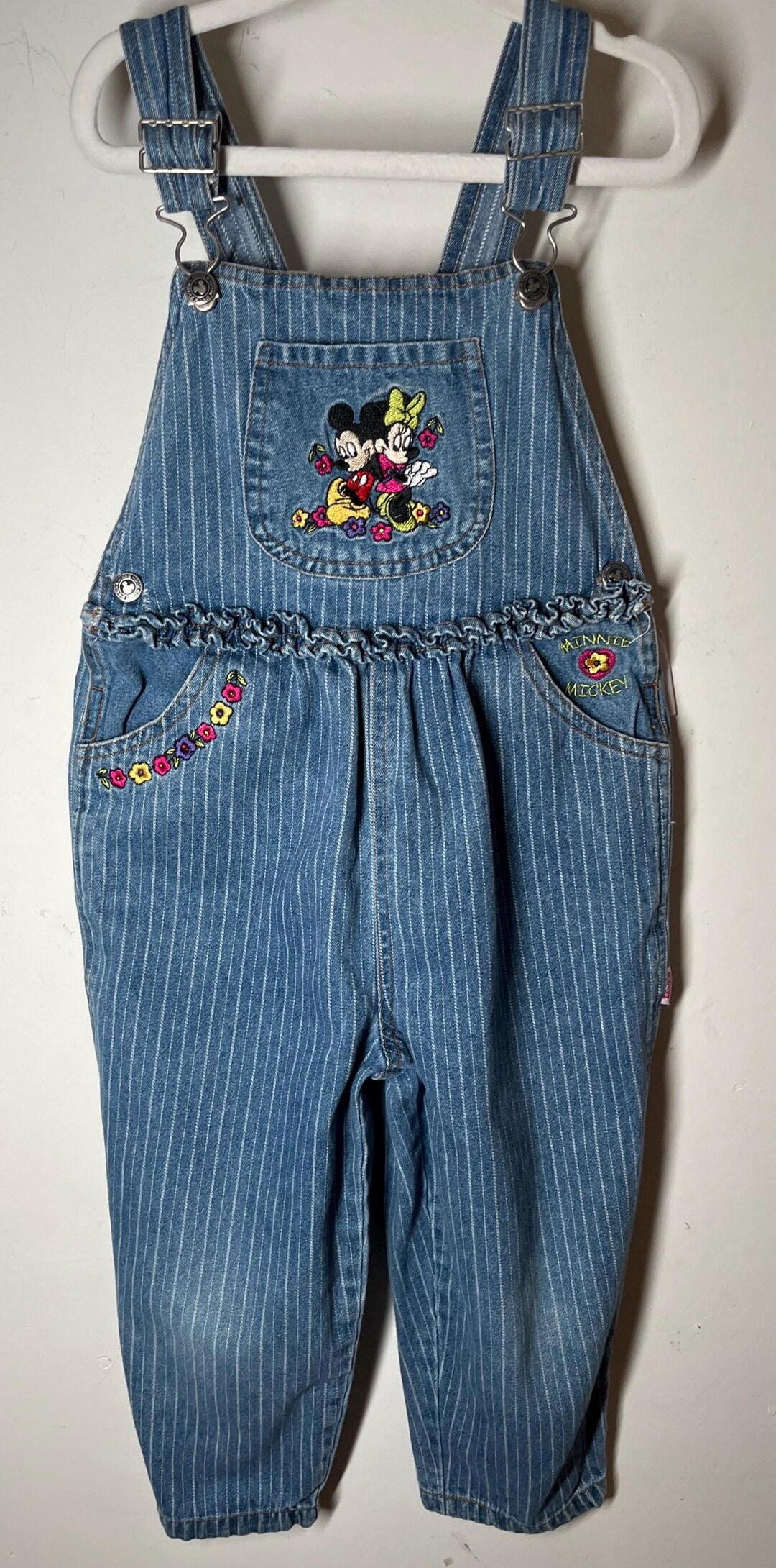 Mickey Mouse Denim Overalls,minnie Mouse Kids Vintage Overalls,denim ...