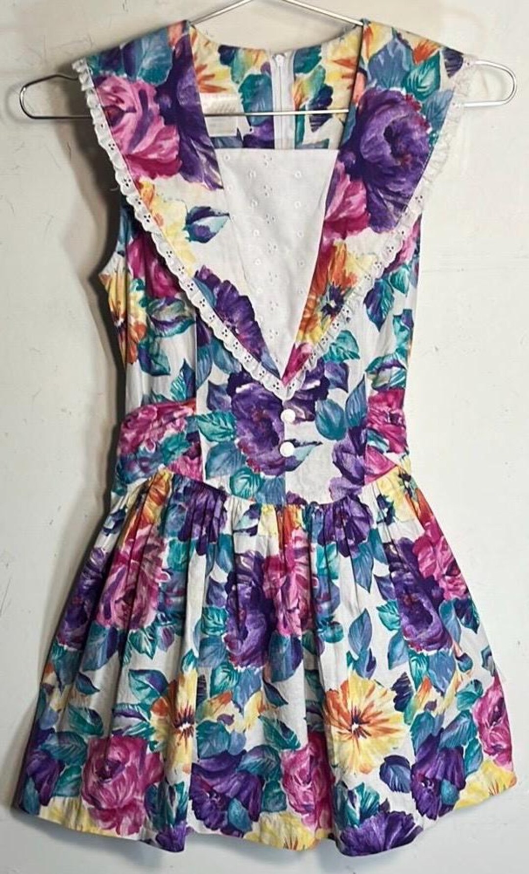 Vintage Girls Dress, Vintage Dress, Girls, Floral Dress, USA Made, Made ...