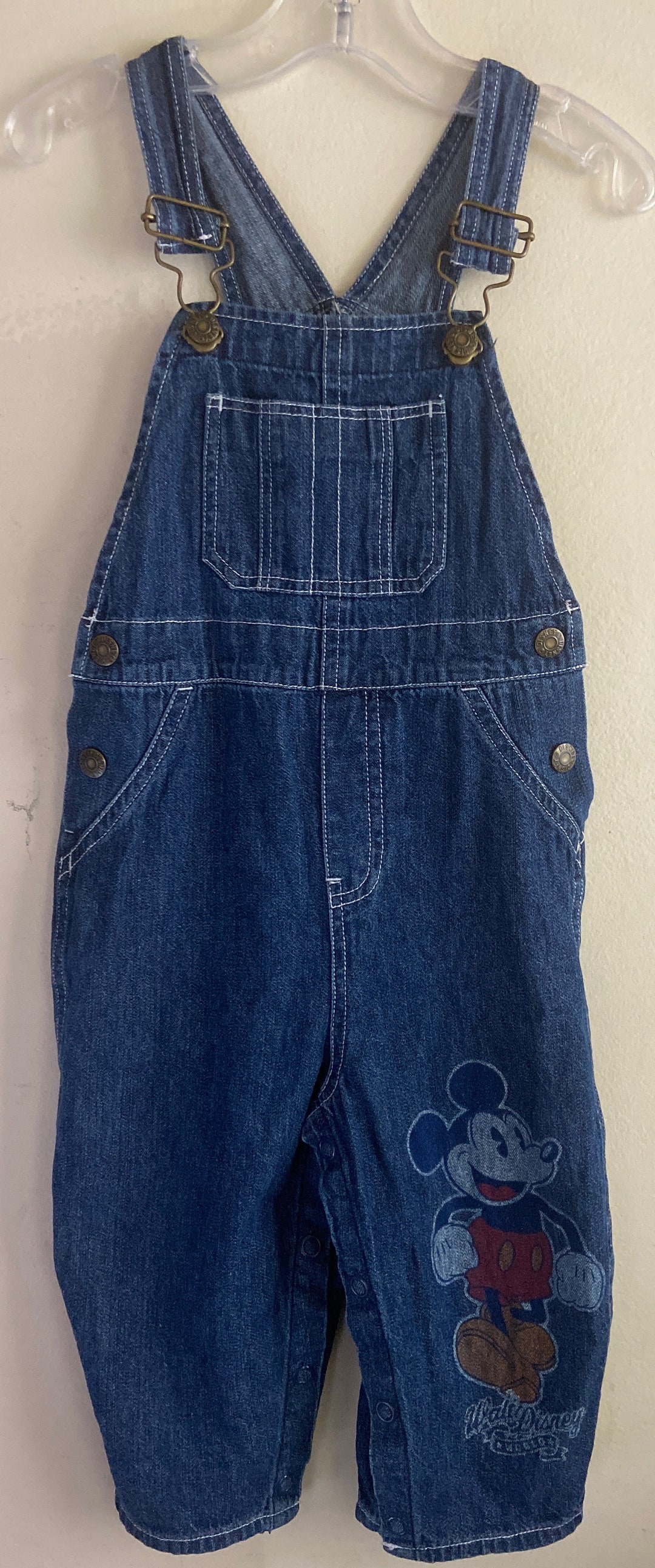 Mickey Mouse Denim Overalls,disney Overalls,disney Parks Overalls ...