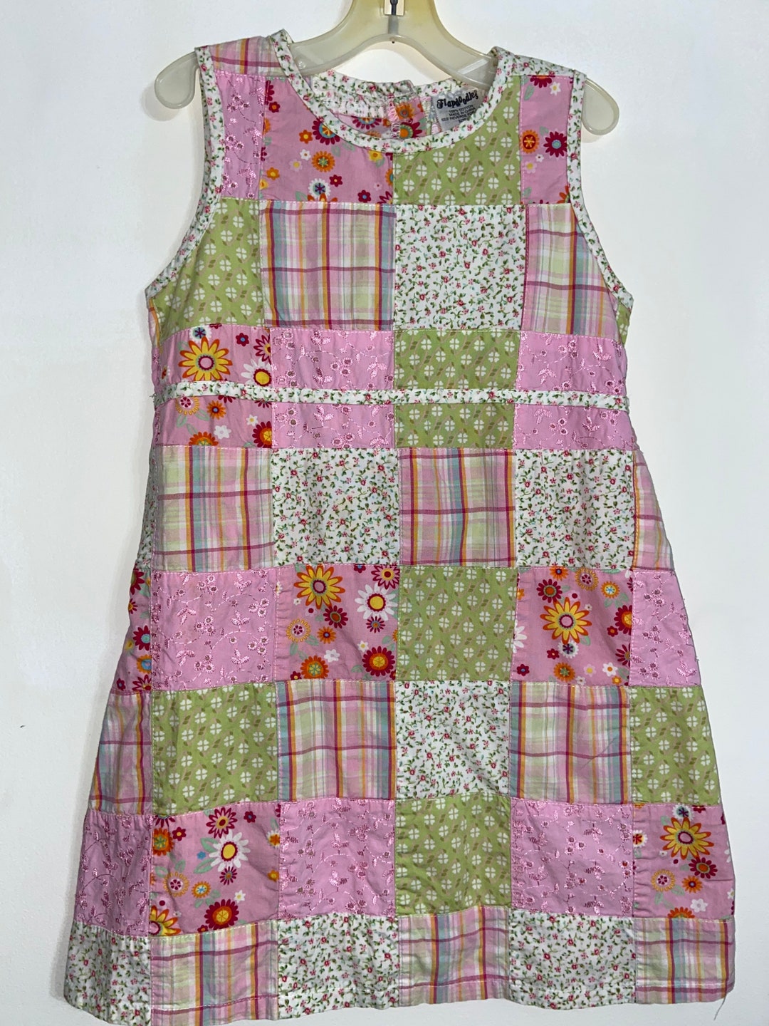 Girls Patchwork Dress, Patchwork Dress, Girls Dress, Flapdoodles, - Etsy