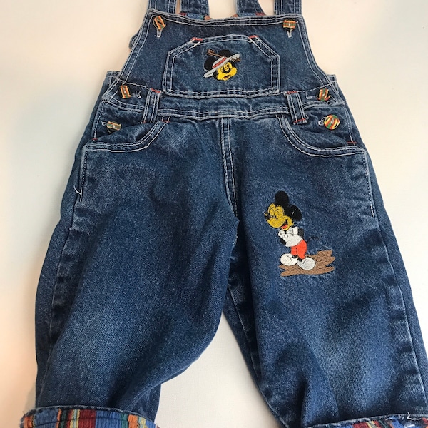 Mickey Mouse Overalls - Etsy