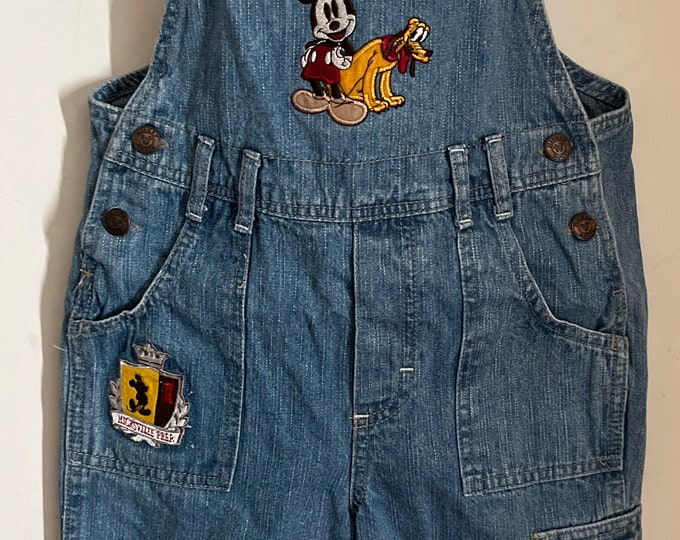 Mickey Mouse Denim Overalls,disney Overalls,disney Parks Overalls ...