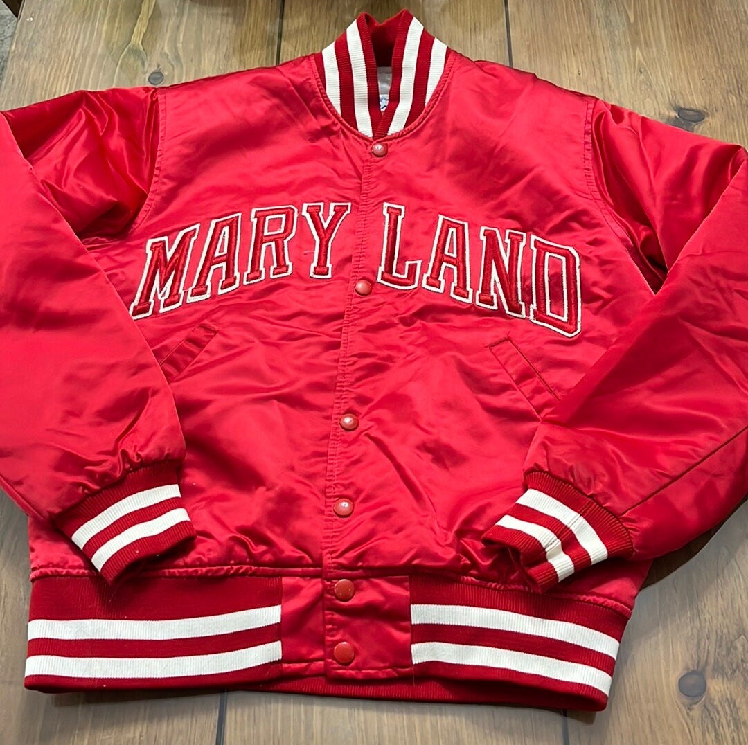 Starter Vintage 80's Satin University of Maryland Jacket Satin Jacket ...