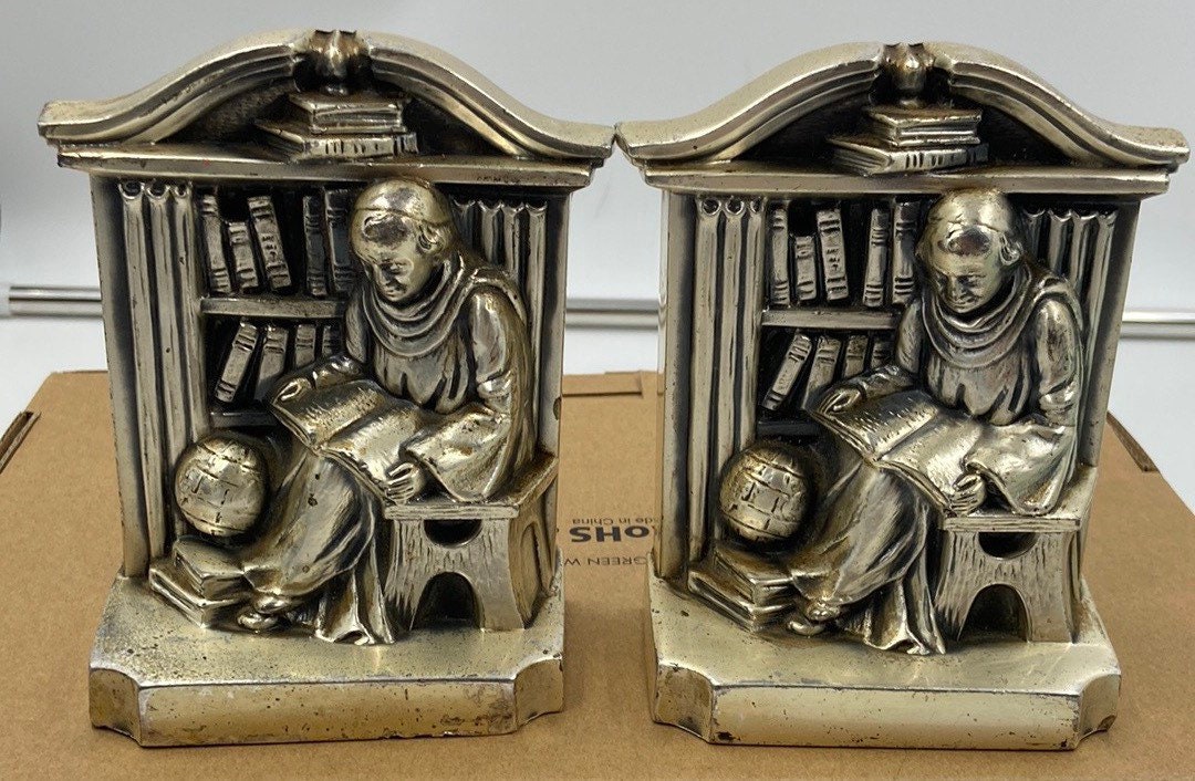Vintage Bookends, Cast Metal Bookends, Bookends, PM Craftsman Bookends ...