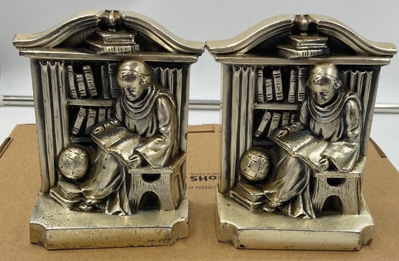 Vintage Bookends Cast Metal Bookends Bookends PM Craftsman - Etsy