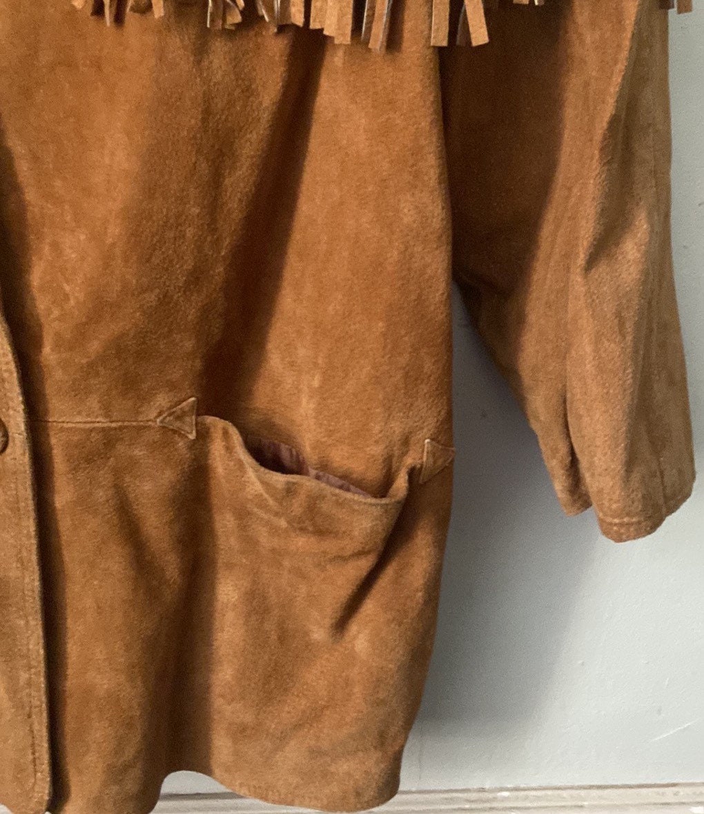 Vintage Leather Fringe Jacket Cowboy Cowgirlfringefringe - Etsy