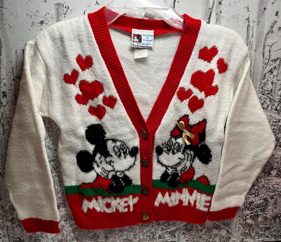 Vintage Disney Childs Sweater,kids Sweater,girls Cardigan,mickey Mouse ...