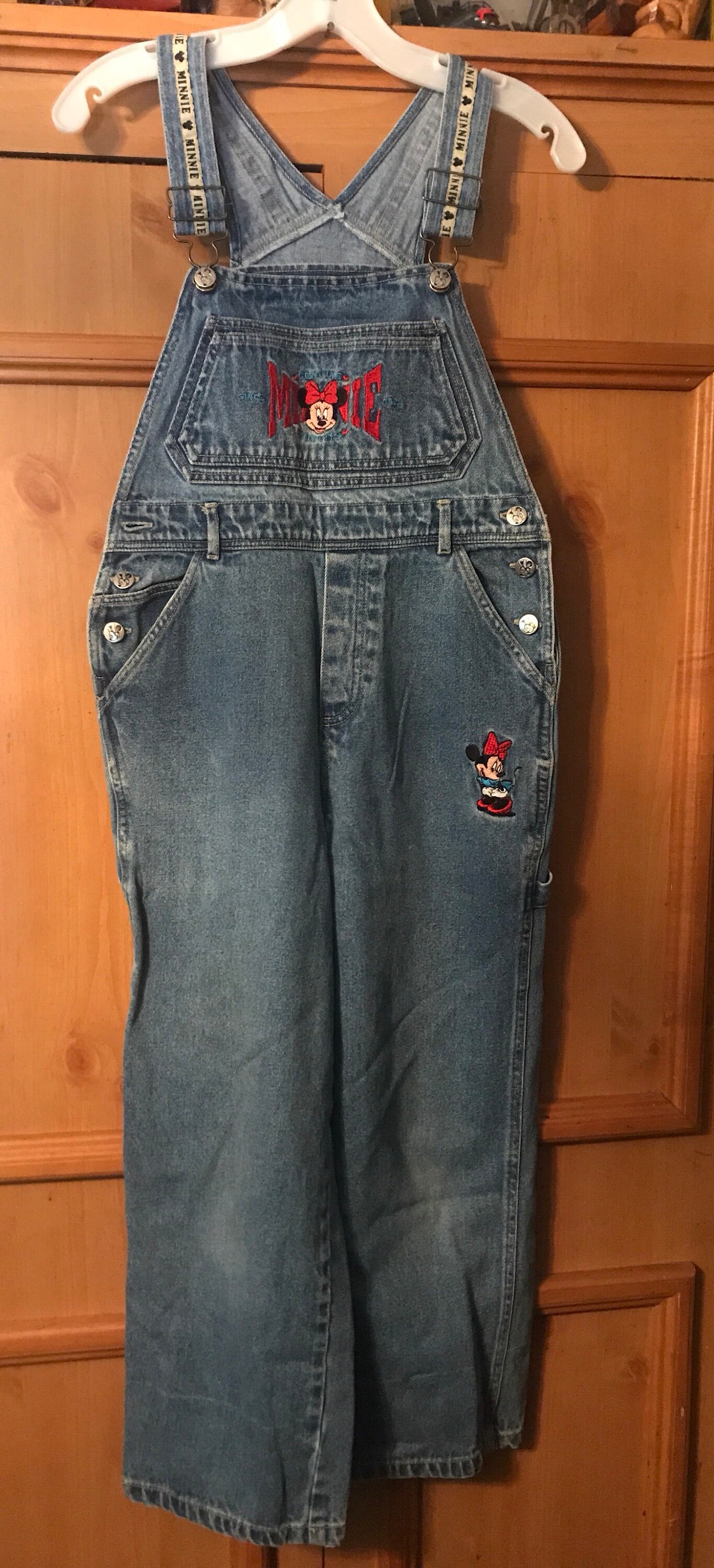 Minnie Mouse Kids Disney Vintage Overalls Size 10/12 | Etsy