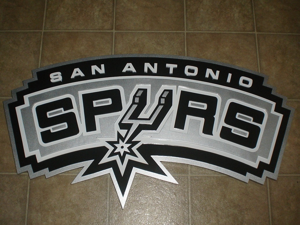 San Antonio Spurs 3D Logo Hand Made Wall Display Tim Duncan Manu Tony ...